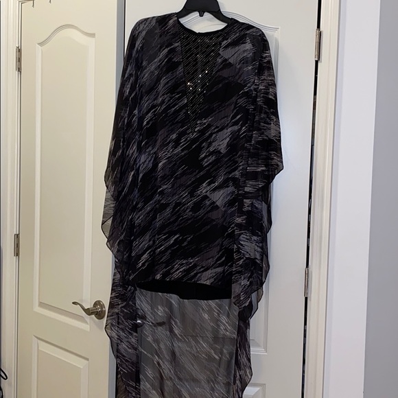 Halston Heritage | Dresses | Halston Evening Sheer High Lo Dress New W ...